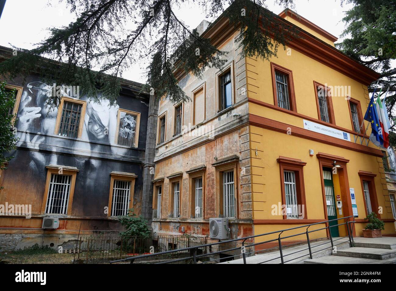 Visit to the former mental hospital of Santa Maria della Pieta'. The ...