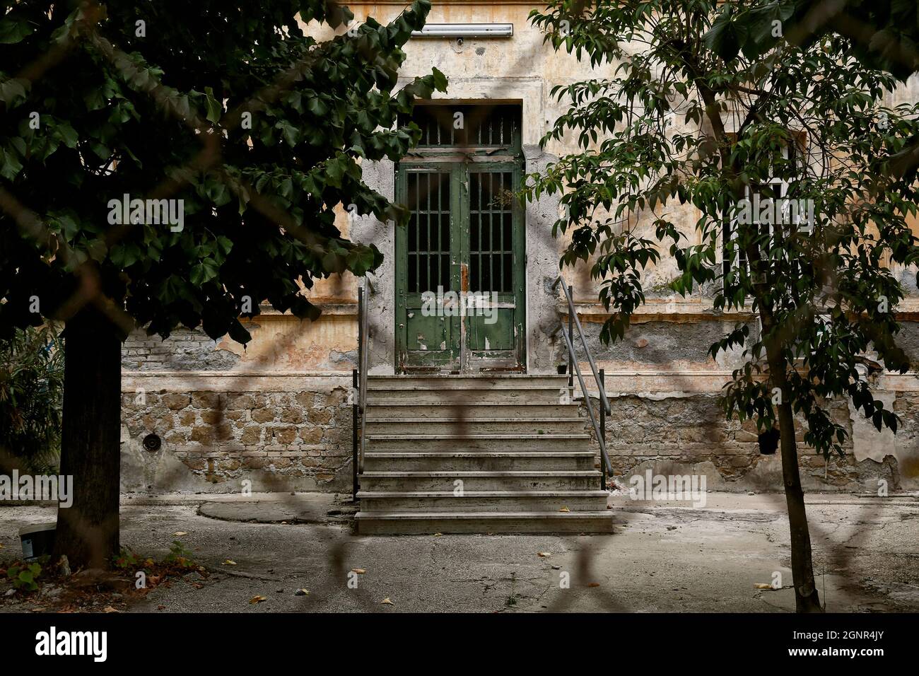 Visit to the former mental hospital of Santa Maria della Pieta'. The ...