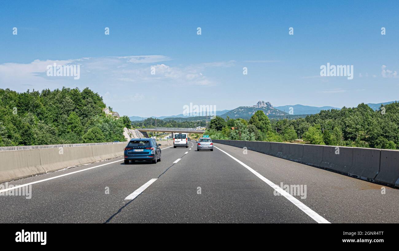 Cars are driving on the expressway or autobahn Stock Photo - Alamy