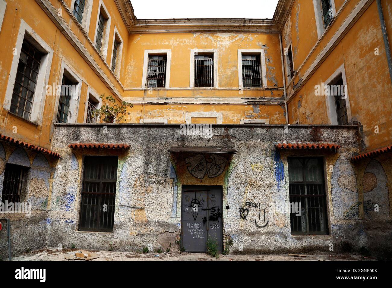 Visit to the former mental hospital of Santa Maria della Pieta'. The ...