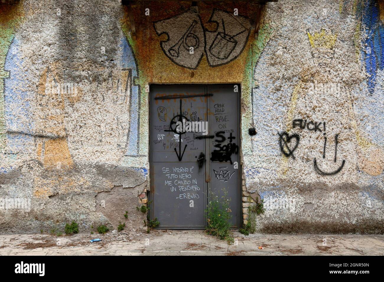 Visit to the former mental hospital of Santa Maria della Pieta'. The ...