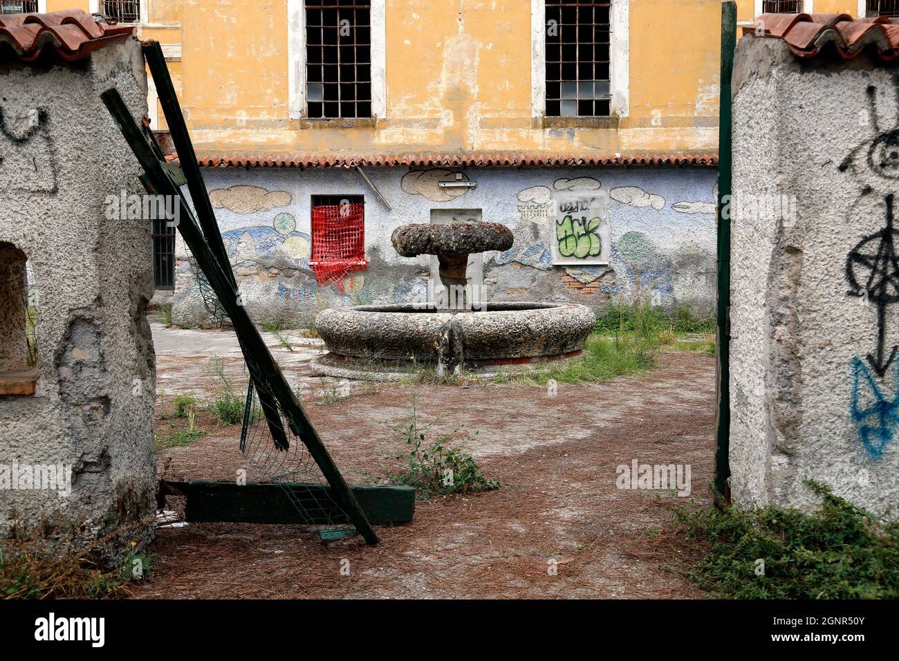 Visit to the former mental hospital of Santa Maria della Pieta'. The ...