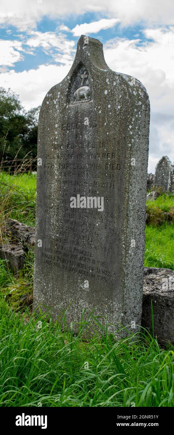 Historical cemetery in Limerick Ireland, a place of worship of ancient ...