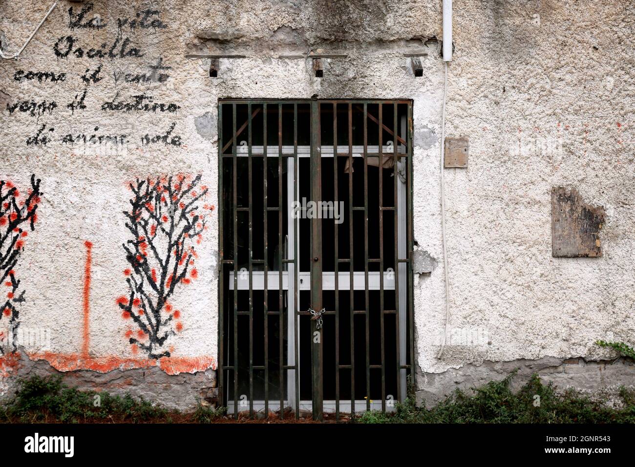 Visit to the former mental hospital of Santa Maria della Pieta'. The ...