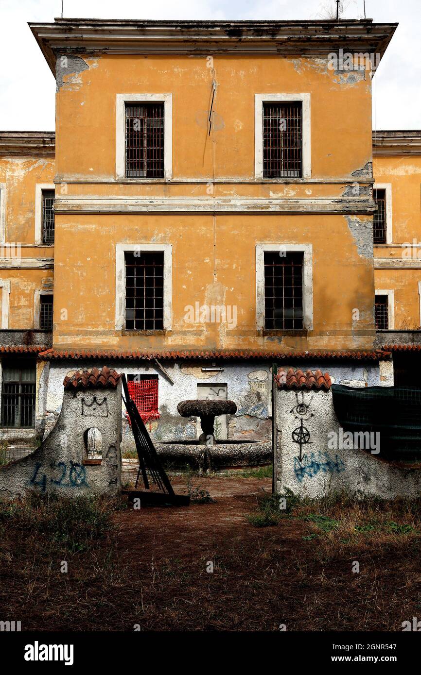 Visit to the former mental hospital of Santa Maria della Pieta'. The ...