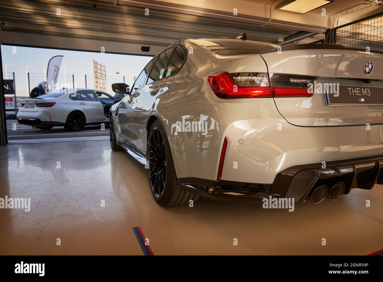 MADRID, SPAIN - Apr 16, 2021: The Rear of the BMW M3 Competition in the ...
