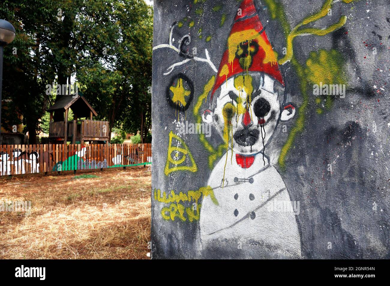 Visit to the former mental hospital of Santa Maria della Pieta'. The ...