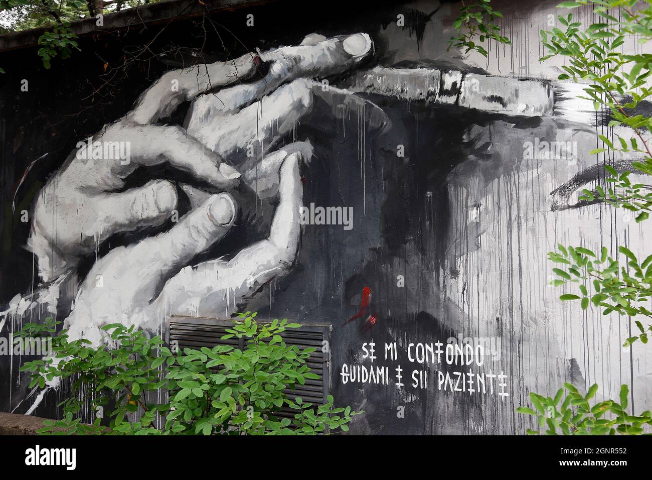 Visit to the former mental hospital of Santa Maria della Pieta'. The ...