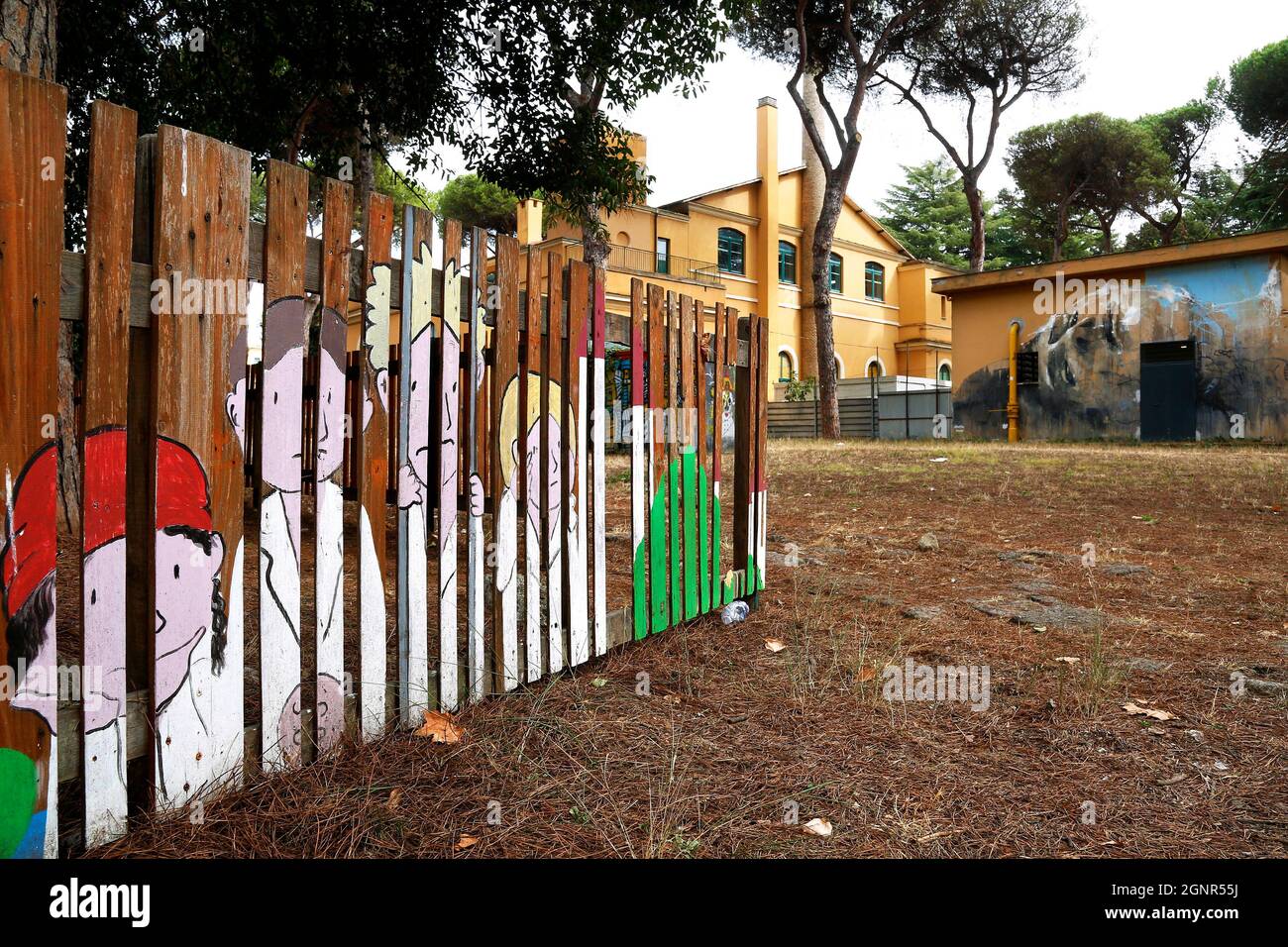 Visit to the former mental hospital of Santa Maria della Pieta'. The ...