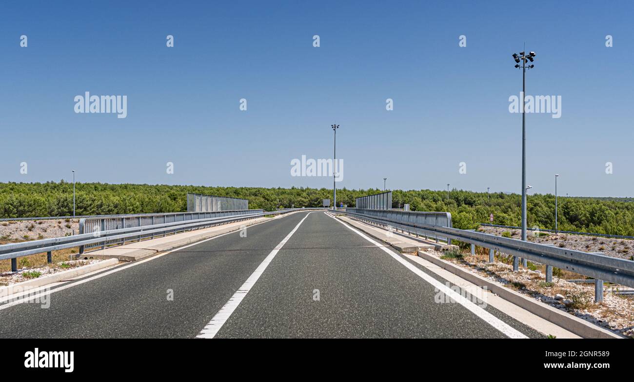 Highway bridge on the road Stock Photo - Alamy