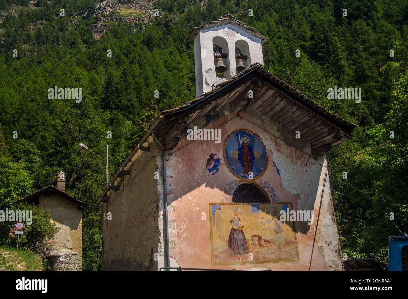vedun in val of aoste in italy Stock Photo - Alamy