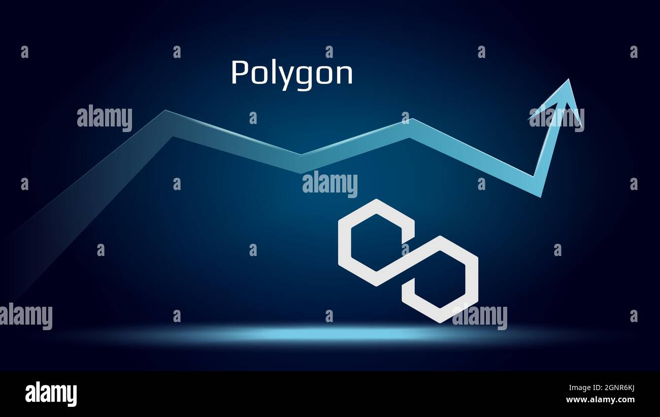 Polygon MATIC in uptrend and price is rising. Cryptocurrency coin ...