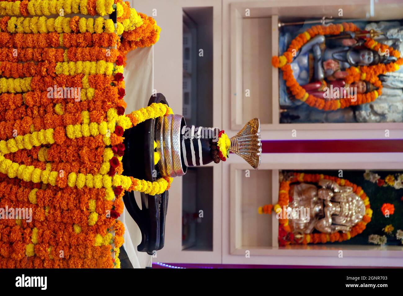 Shiva hindu temple. Lingam is representing the phallus of Hindu god ...
