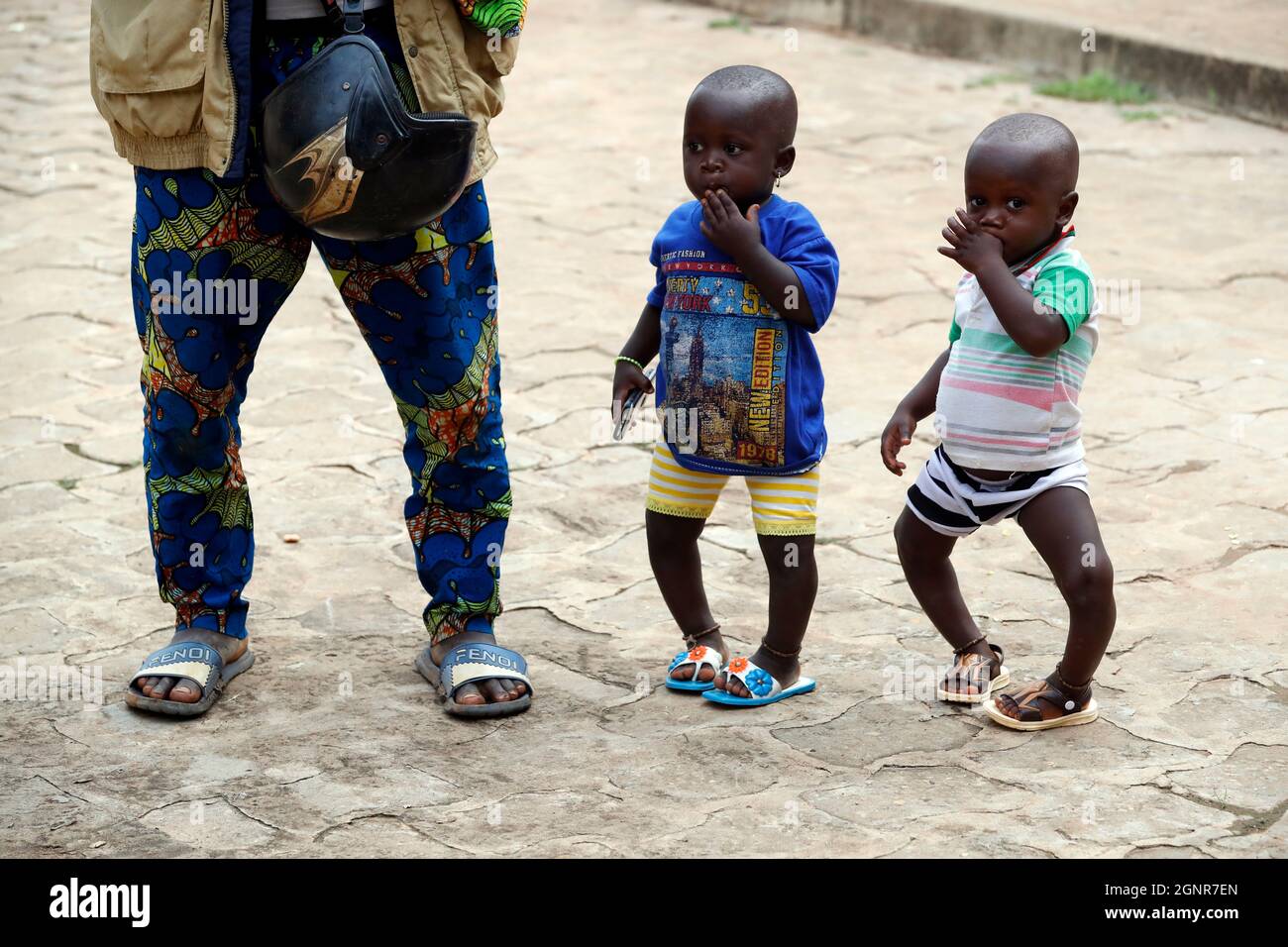 African hospital. Paediatric unit. Medical consultation. Benin Stock ...