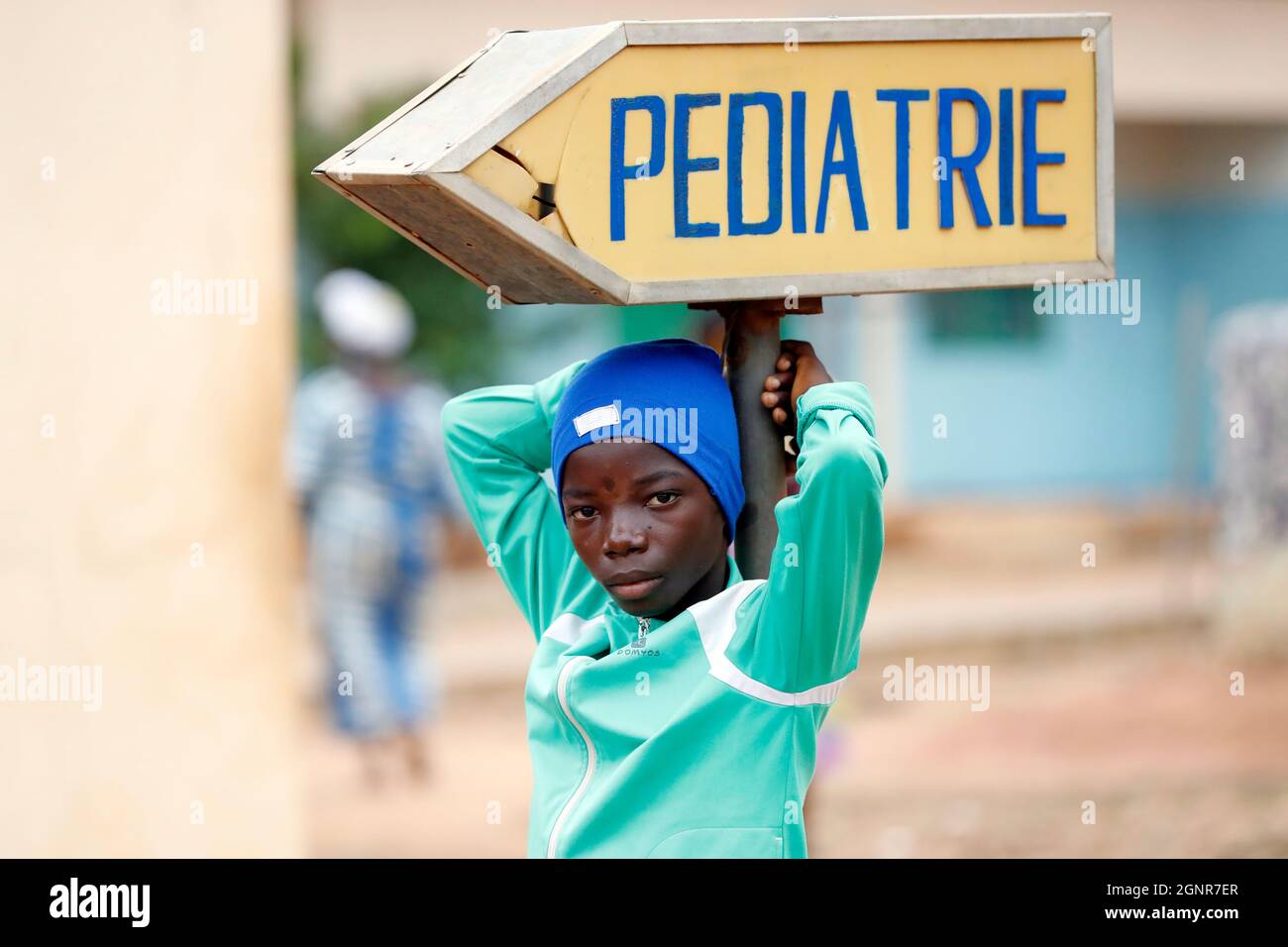 Rural african hospital. Pediatric ward. SIgn. Benin Stock Photo - Alamy