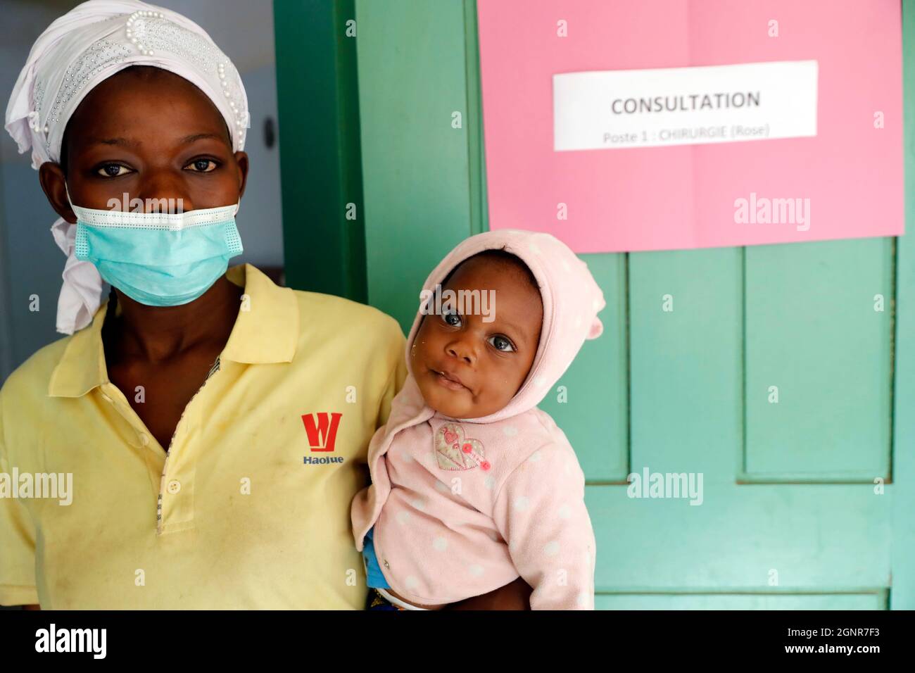 African hospital. Paediatric unit. Medical consultation. Benin Stock ...