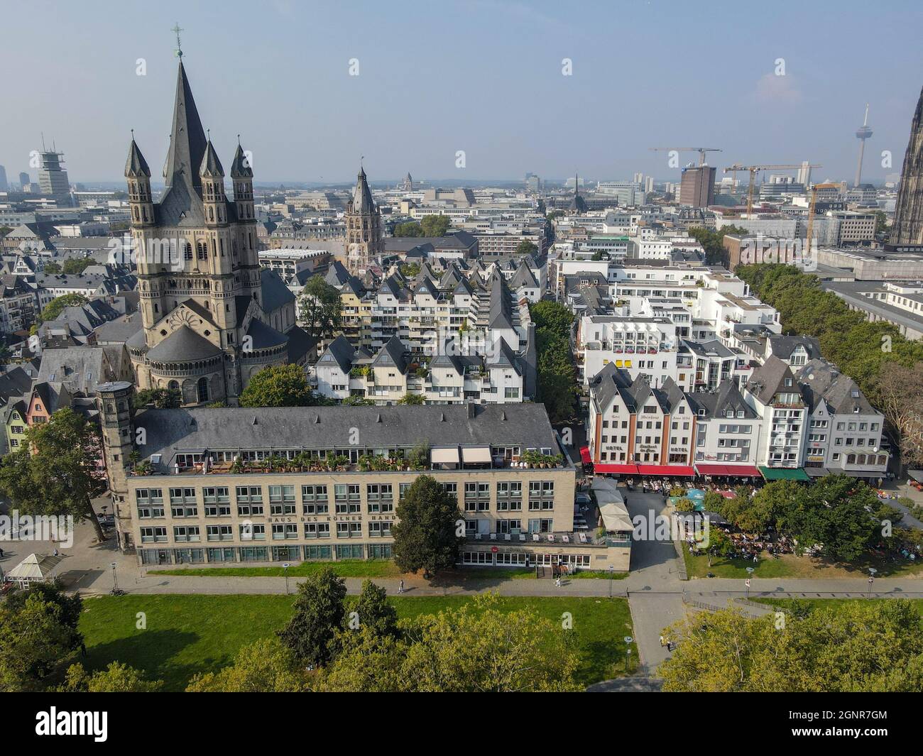 Drone view at Cologne in Germany Stock Photo - Alamy
