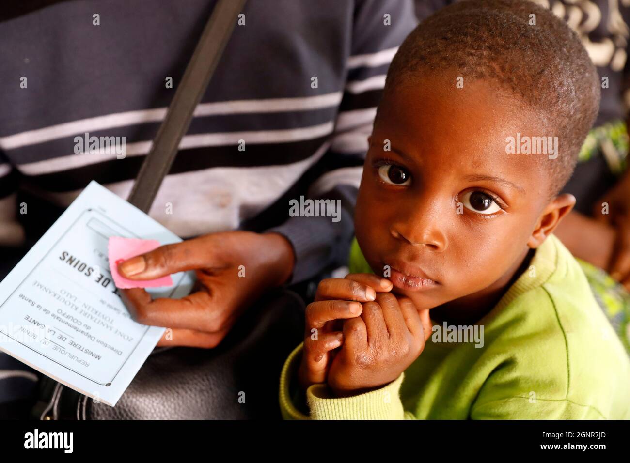 African paediatric hospital. Child health record booklet. Benin Stock ...