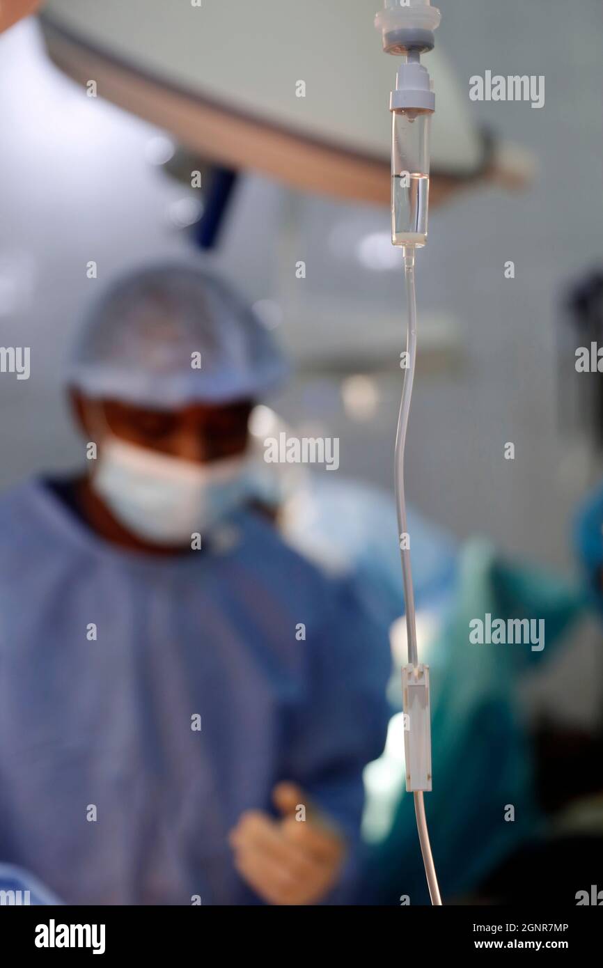 African hospital. Operating theater. Pediatric surgery. Benin Stock ...