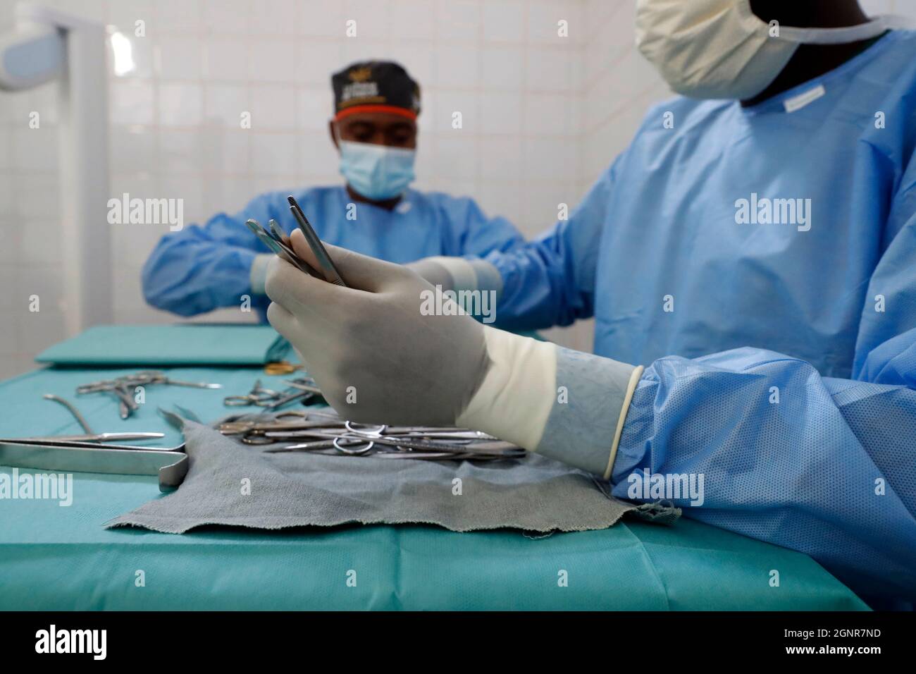 African hospital. Operating theater. Pediatric surgery. Surgical ...