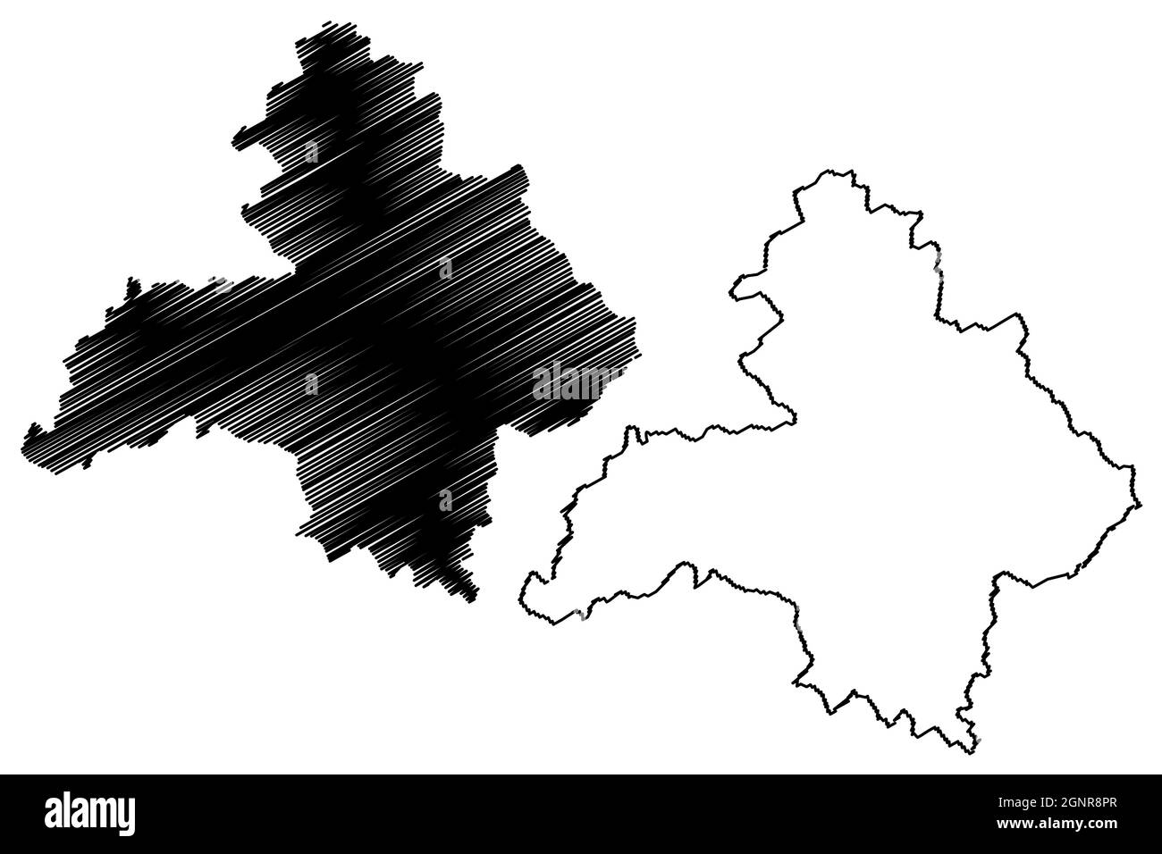 Fatehgarh Sahib district (Punjab State, Republic of India) map vector ...