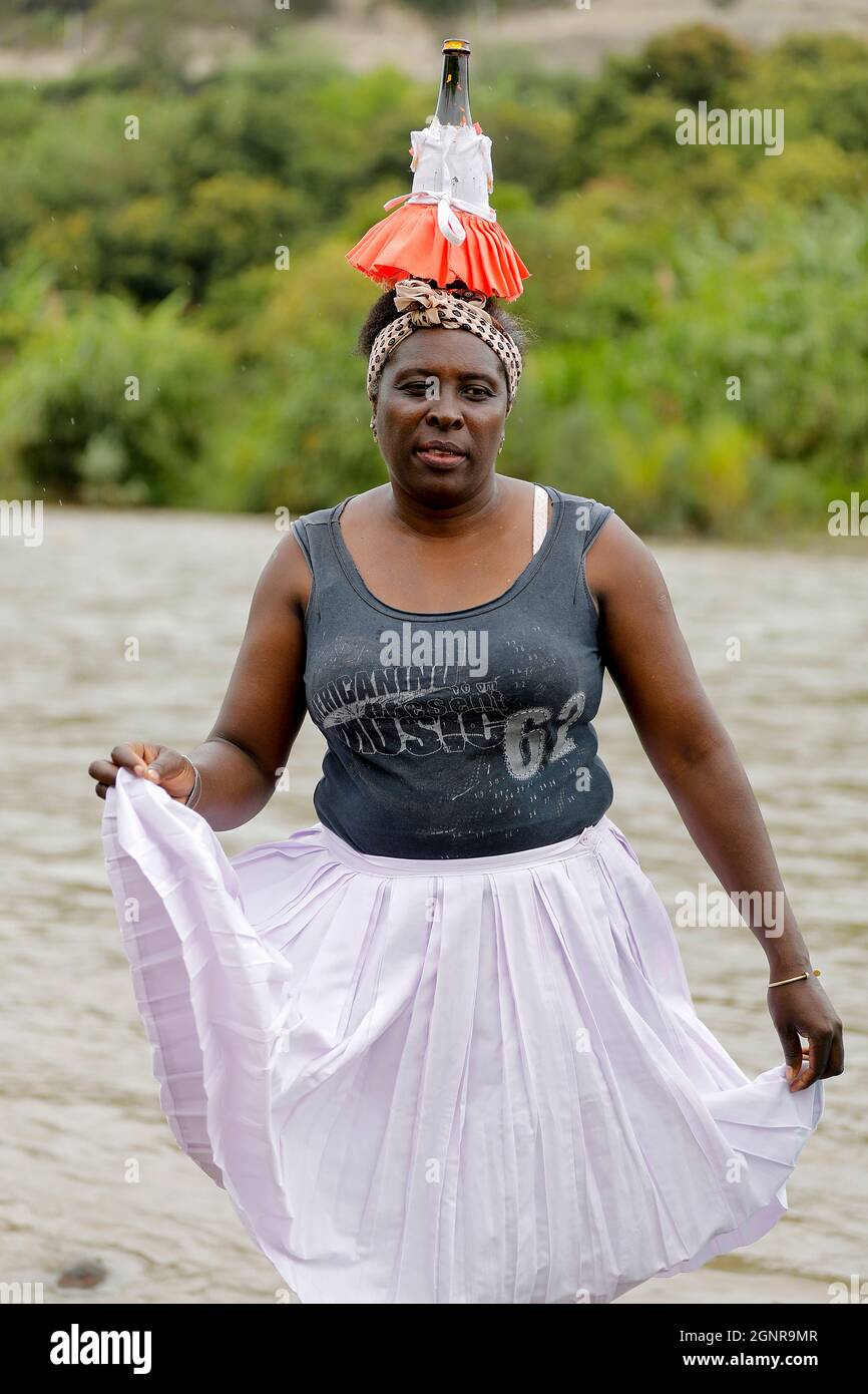 Afro-Ecuadorian woman dancing in Valle del Chota, Ecuador Stock Photo ...