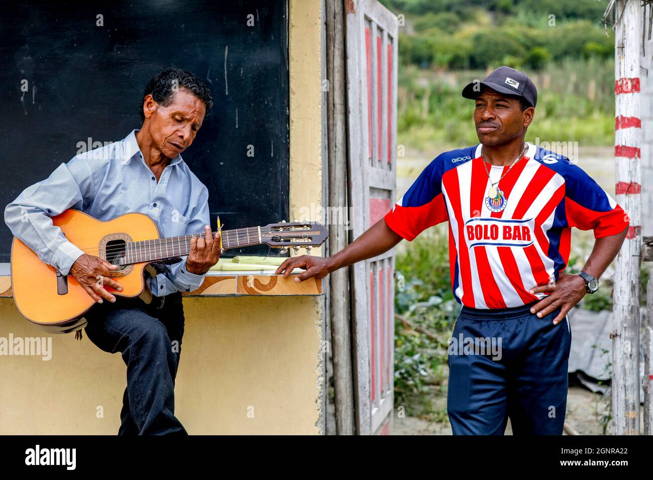Afro-Ecuadorian musicians in Valle del Chota, Ecuador Stock Photo - Alamy