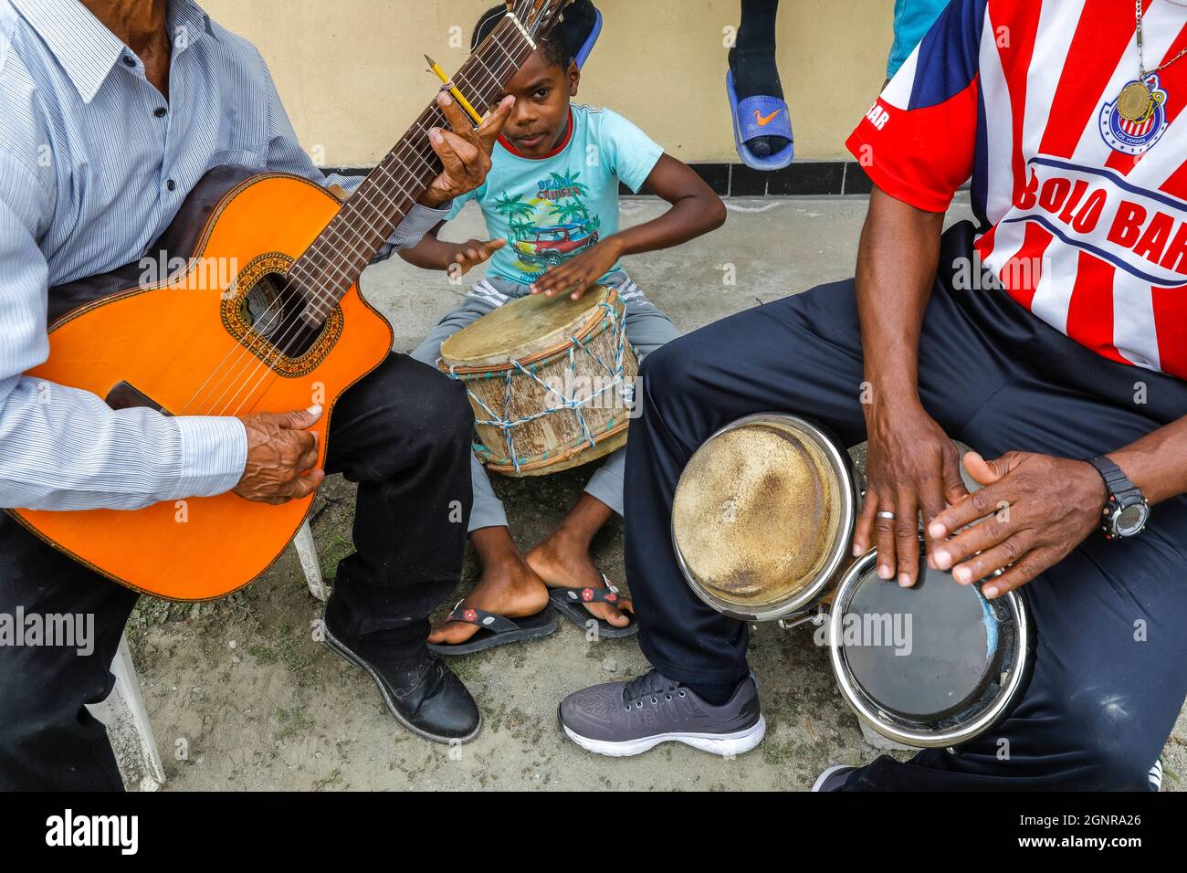 Afro-Ecuadorian musicians in Valle del Chota, Ecuador Stock Photo - Alamy
