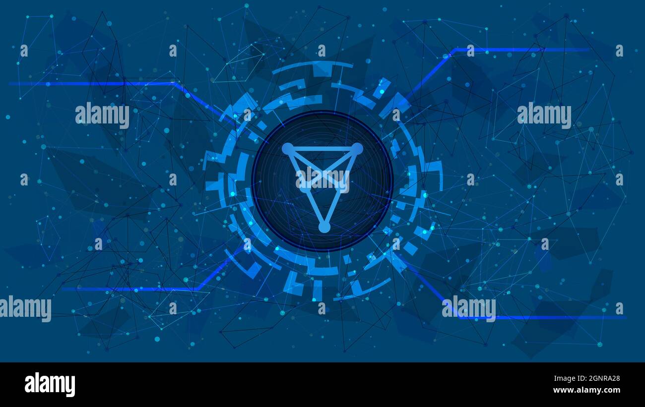 Chiliz CHZ token symbol in digital circle with cryptocurrency theme on ...