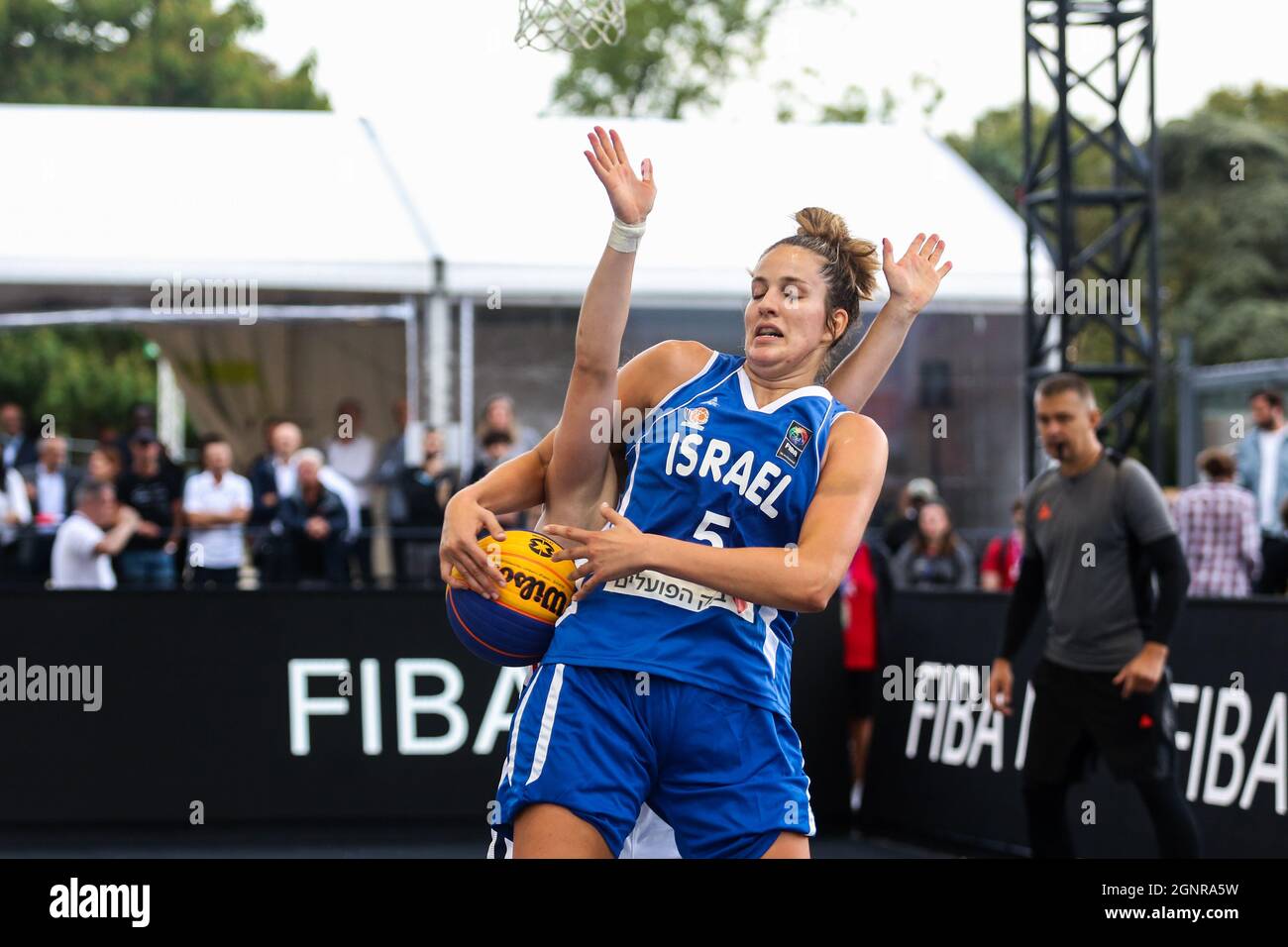Alexandra Cohen (Israel) in action during the FIBA 3x3 Europe Cup 2021 ...