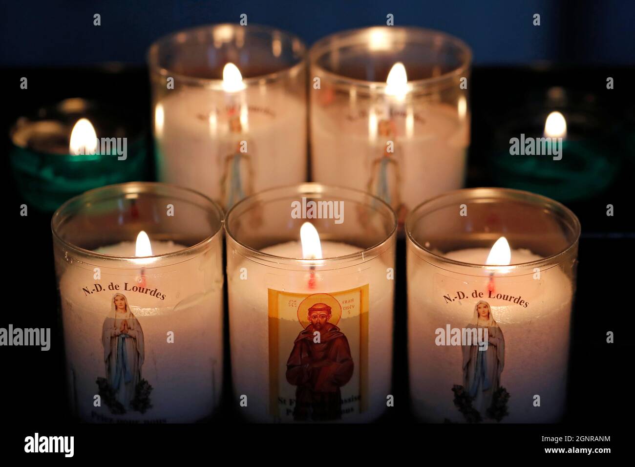 Church candels. France Stock Photo - Alamy