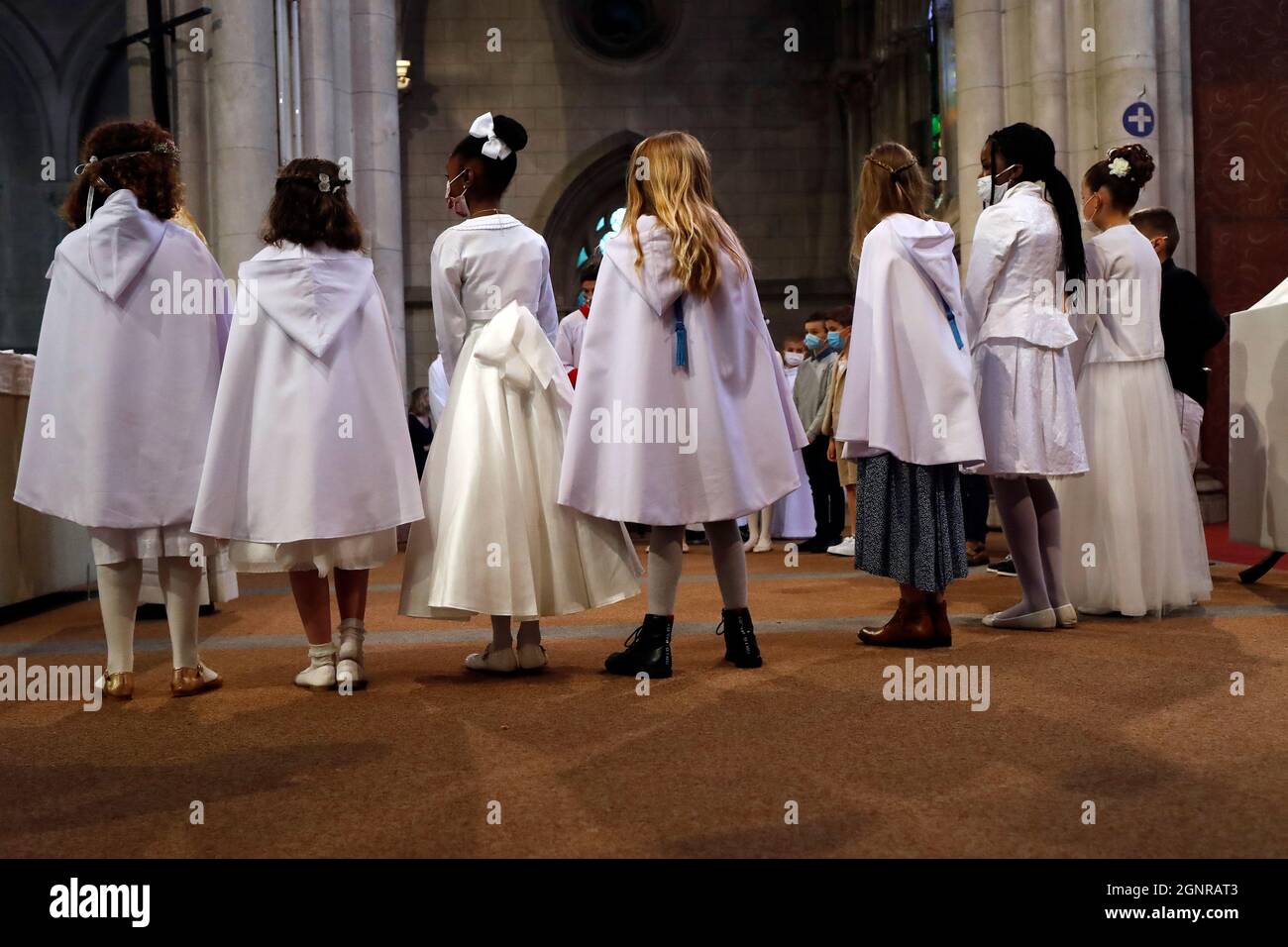 Saint Francois de Sales basilica. Catholic masss. First communion ...