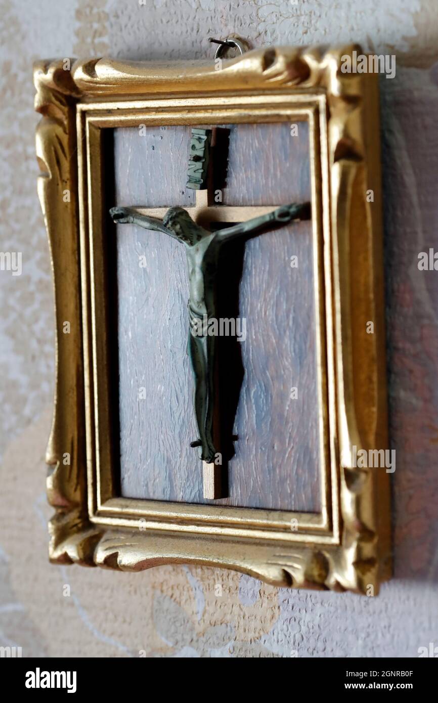 Crucifix wall indoors hi-res stock photography and images - Alamy