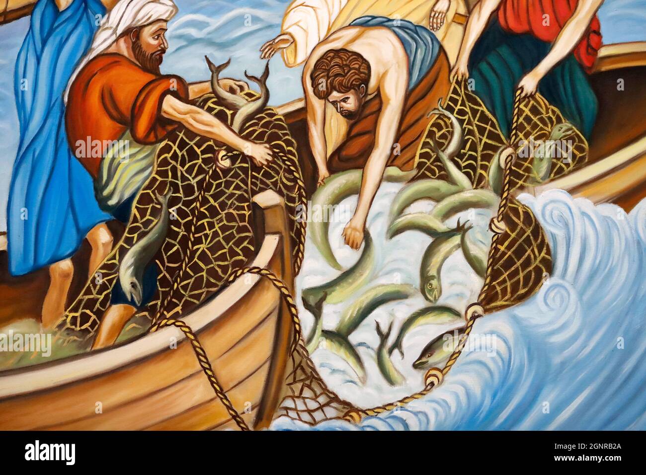 Saint Maurice church. Jesus and his apostles fishing. The Miraculous ...