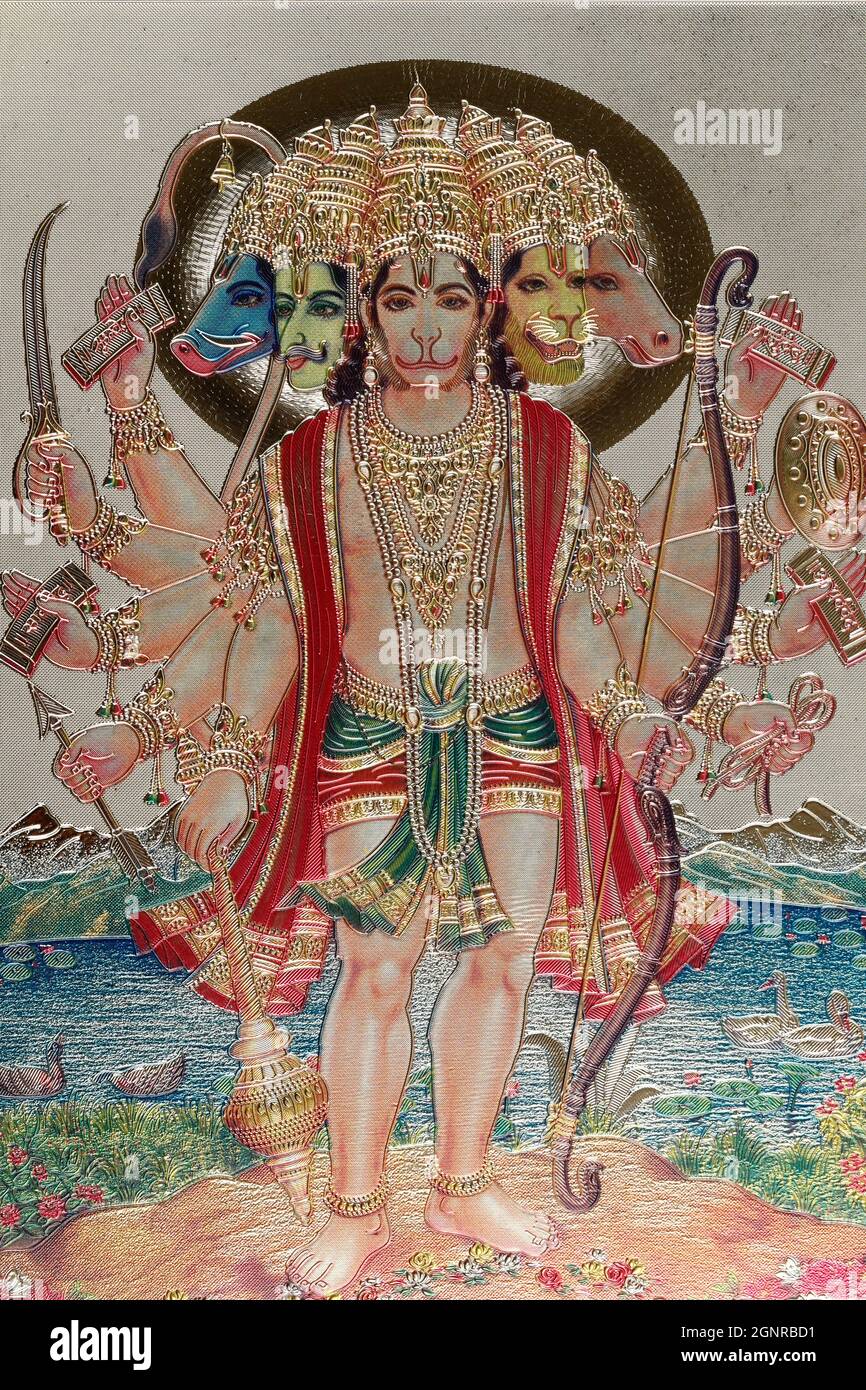 Hanuman, the monkey god in Hindu mythology Stock Photo - Alamy