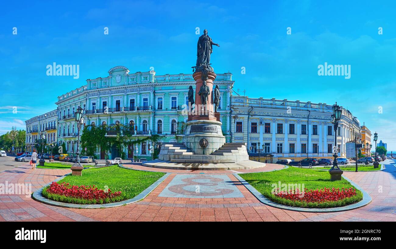 Panorama of the Catherine (Ekaterininskaya) Square with restored ...