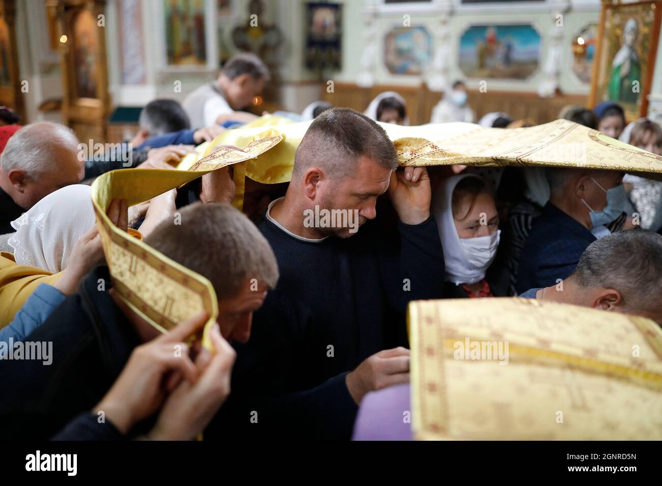Orthodox mass in Transfiguration church, Chisinau, Moldova Stock Photo ...