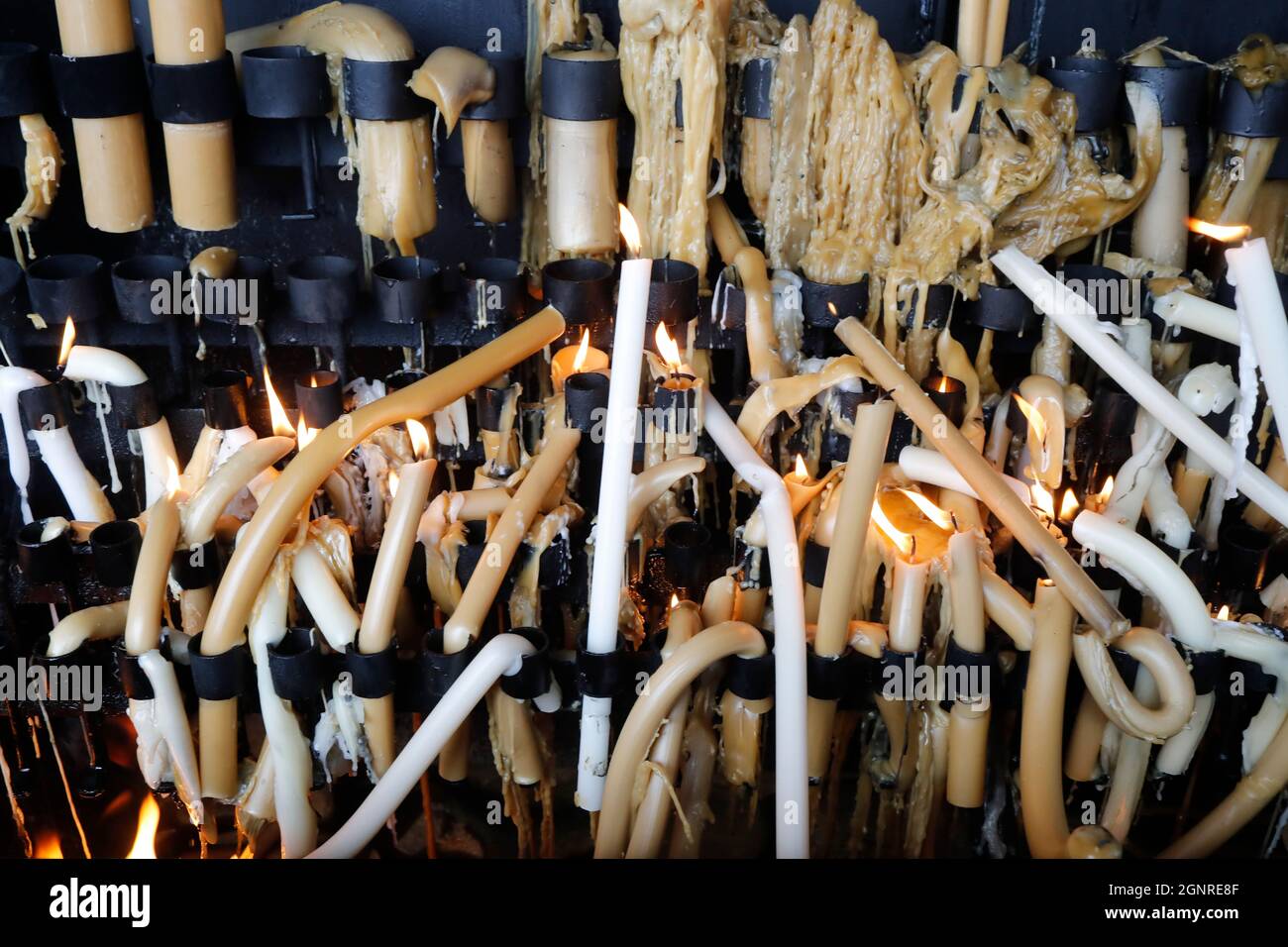 Candle offering at the Sanctuary of Fatima. Portugal Stock Photo - Alamy