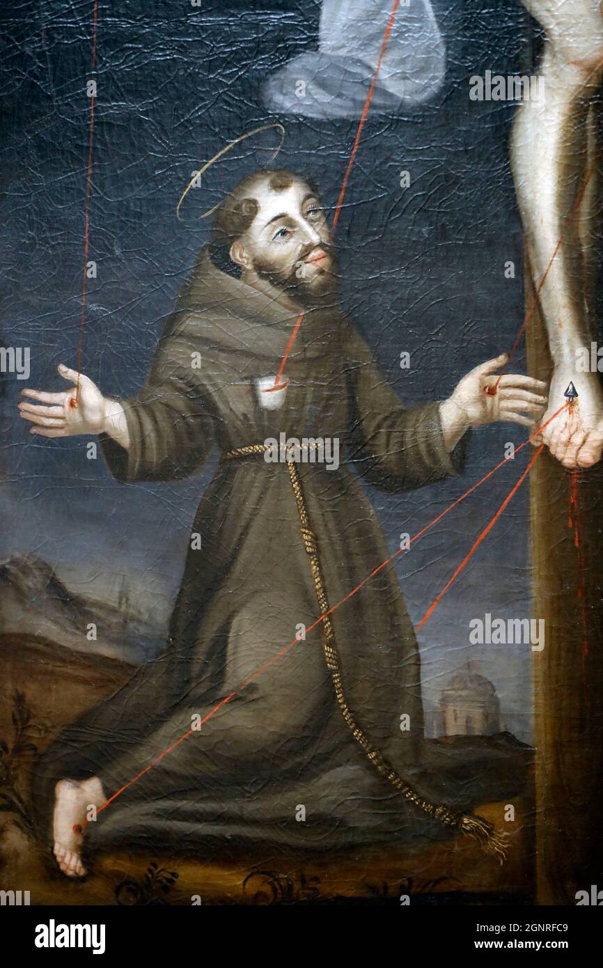 Evora Museum. Stigmatisation of Saint Francis of Assisi. 17 th century ...