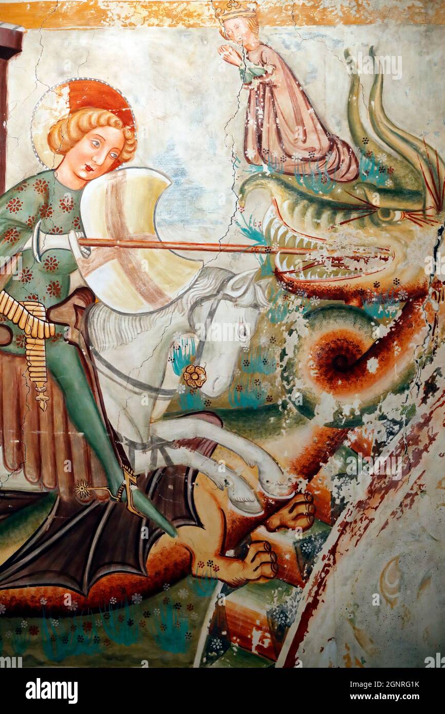 The National Gallery. St Georges slaying the Dragon. Church of St ...