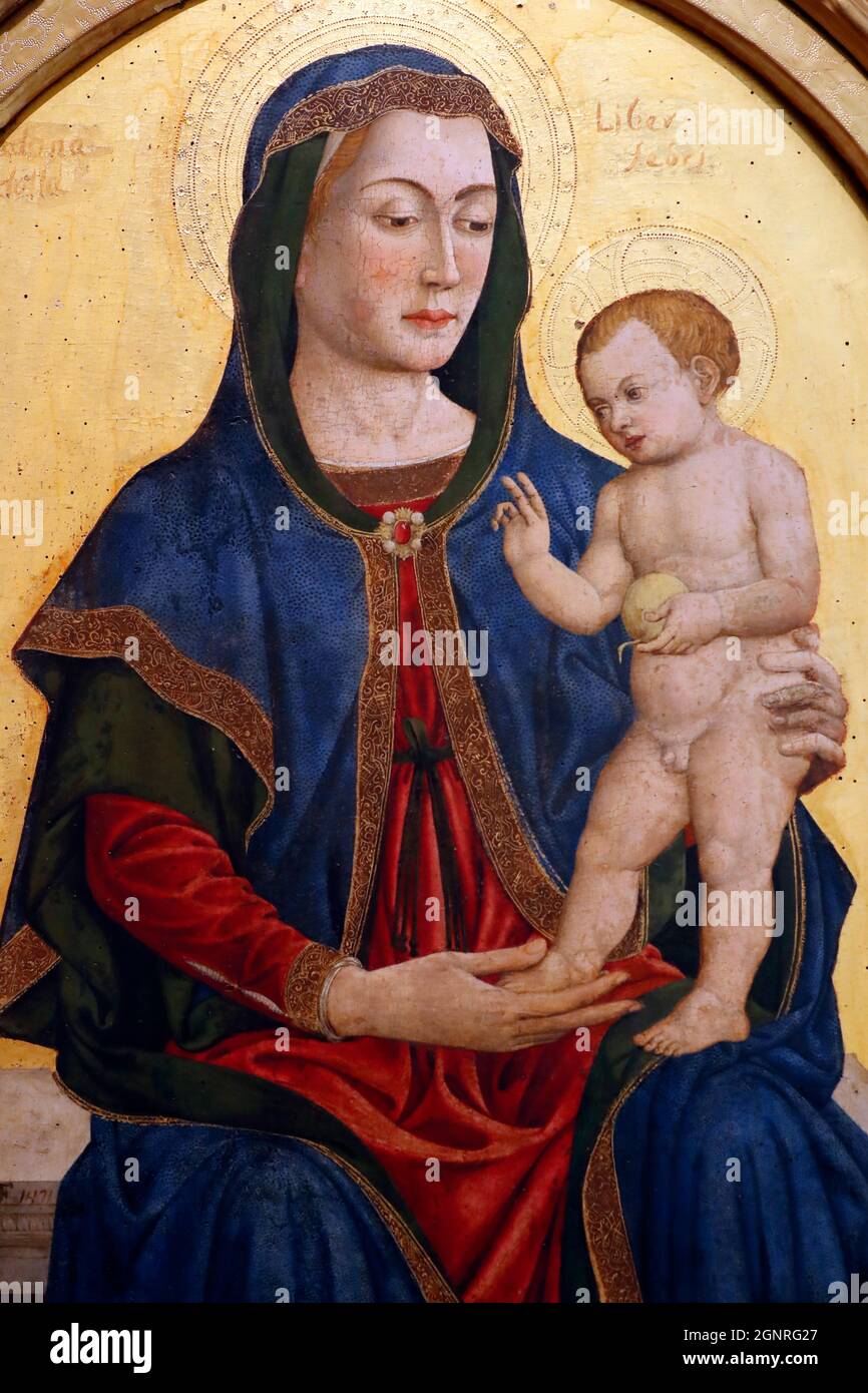 The National Gallery. Madonna with Christ child blessing. 15 th century ...