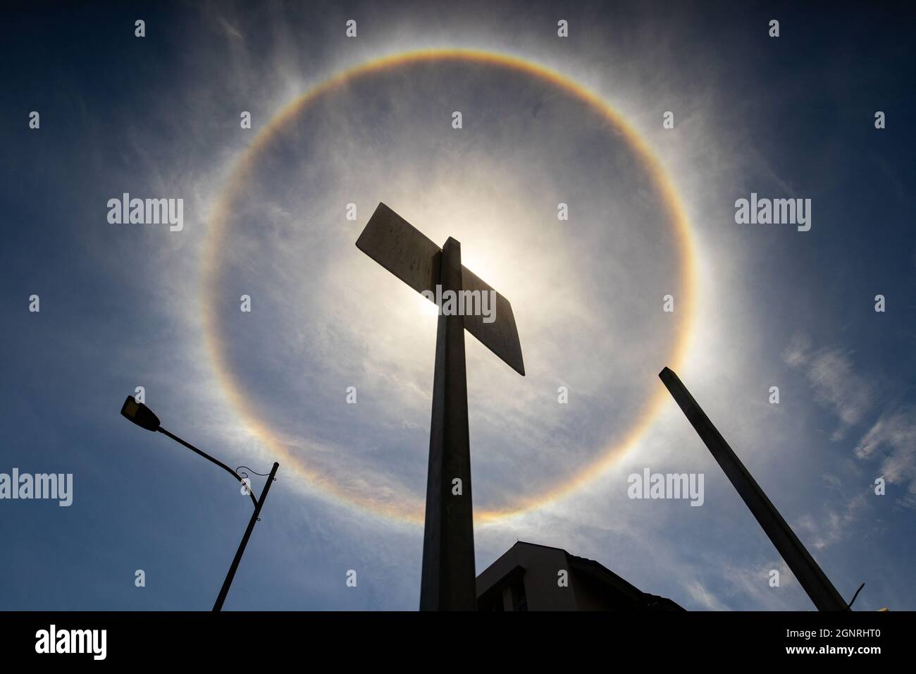 Circumscribed Solar Halo at noon in Singapore Stock Photo - Alamy