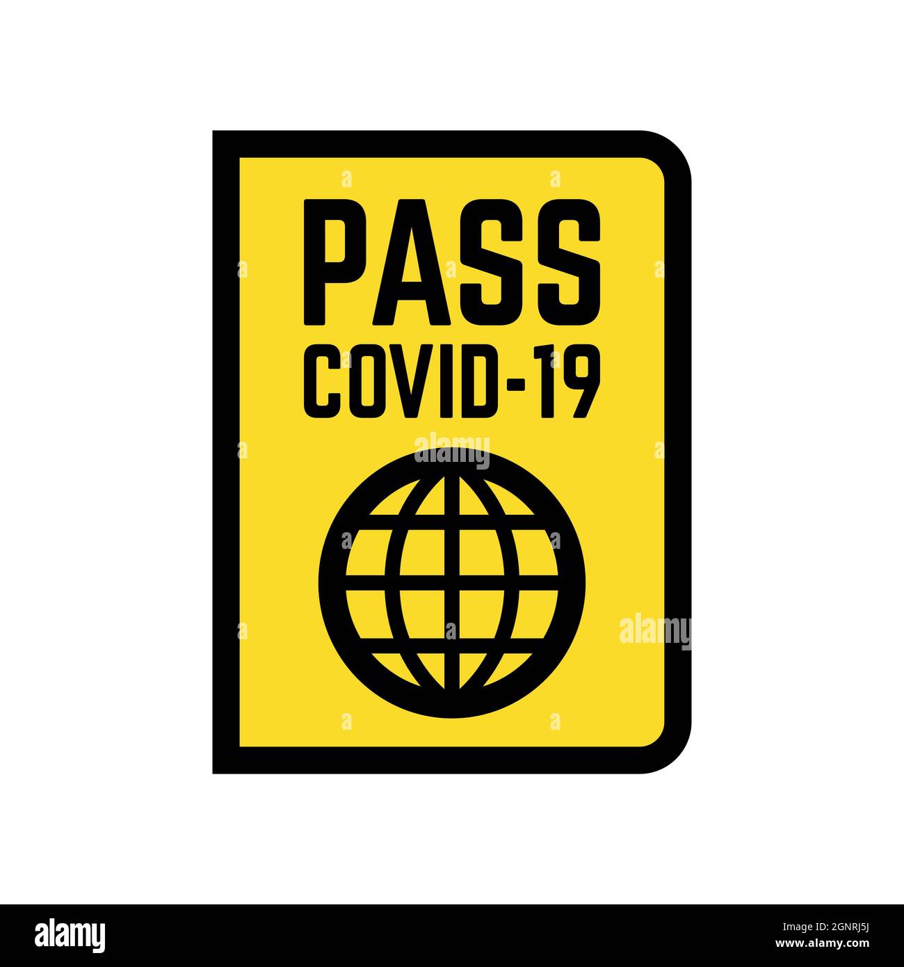Covid 19 yellow immune passport. ID card icon Stock Vector Image & Art ...