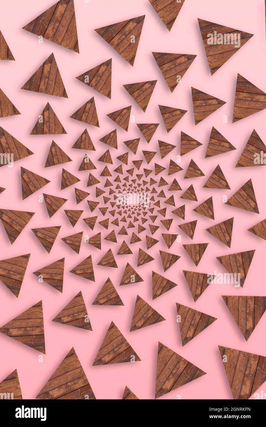 Wooden triangles forming an abstract background Stock Photo - Alamy