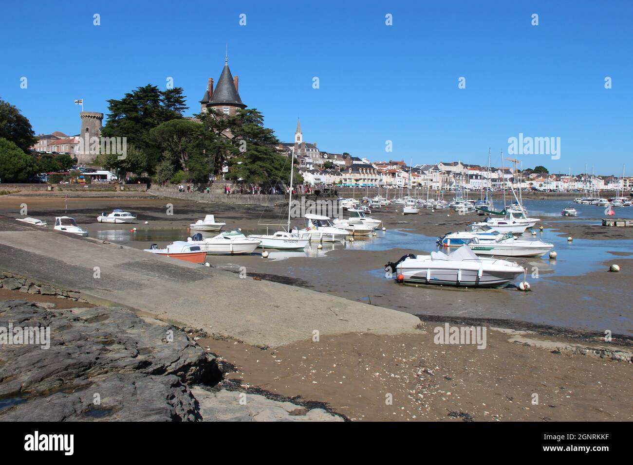 atlantic littoral and marina in pornic in france Stock Photo - Alamy