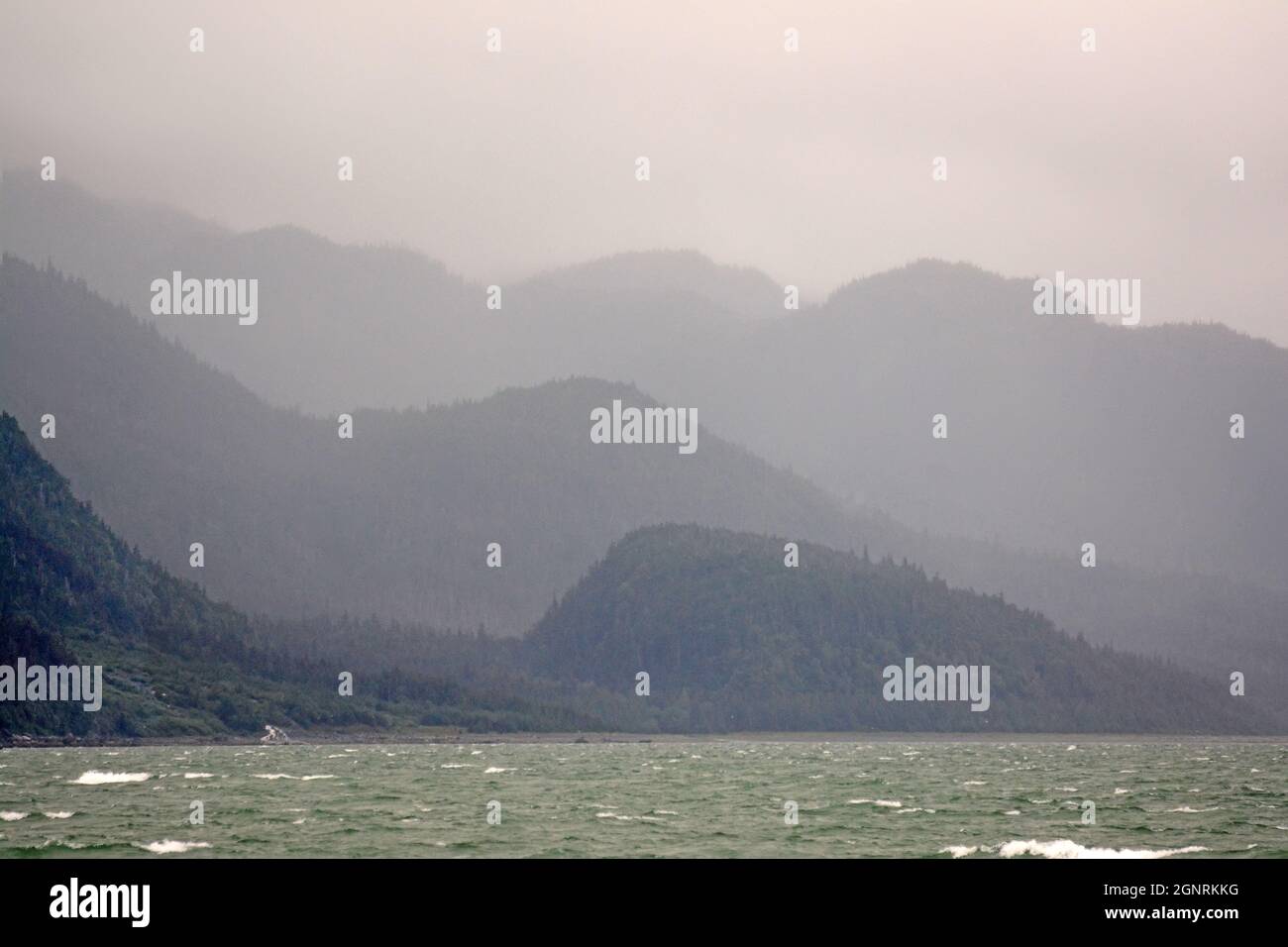 Fog over inner passage Juneau, Alaska Stock Photo - Alamy
