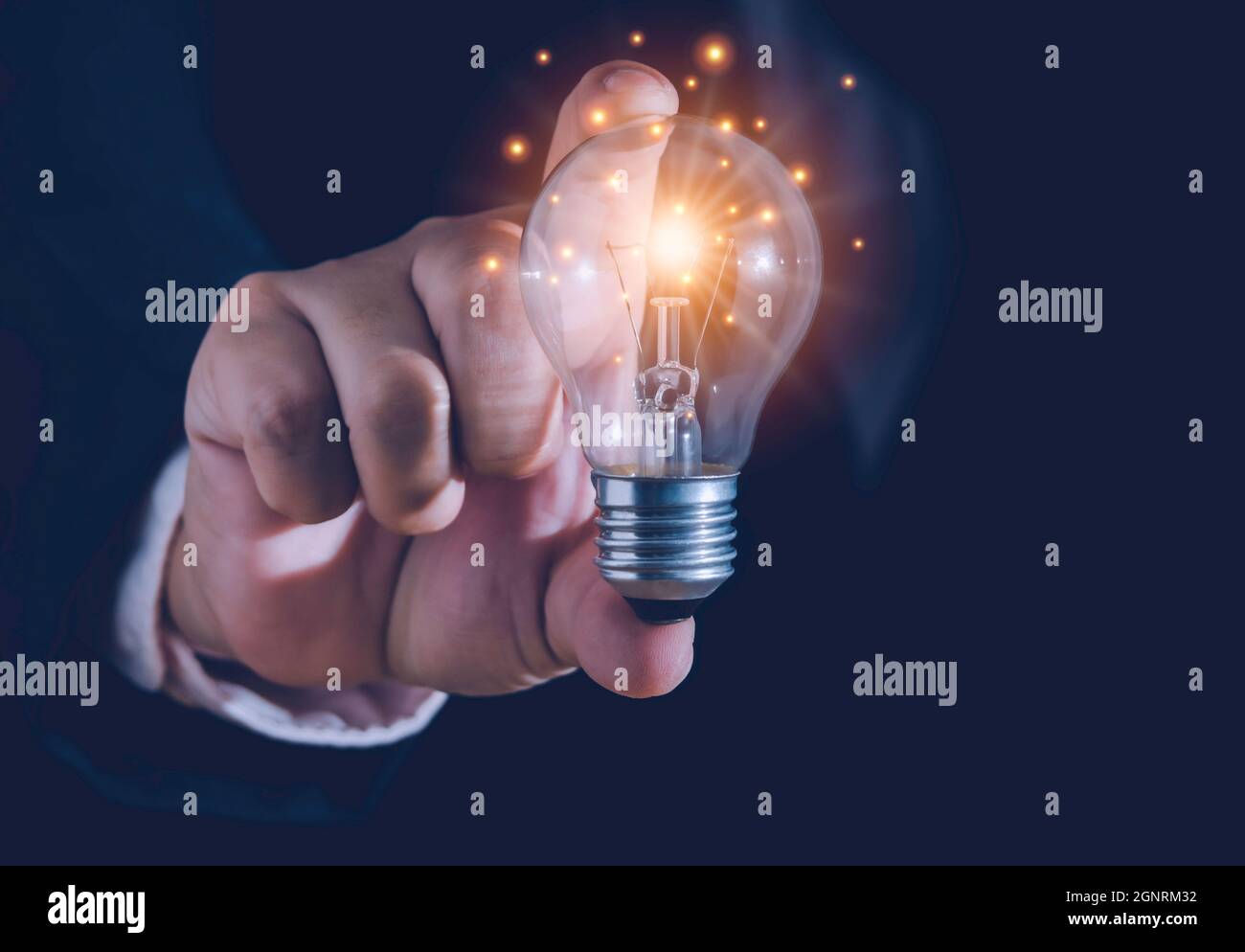 Spark light bulb hi-res stock photography and images - Alamy