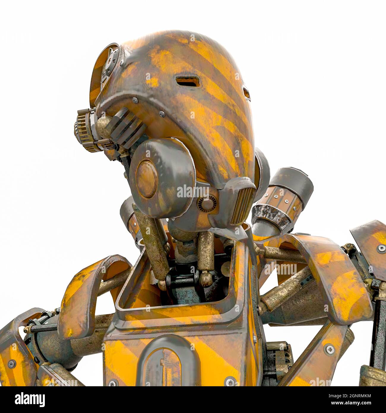 mega drone soldier robot id portrait, 3d illustration Stock Photo - Alamy