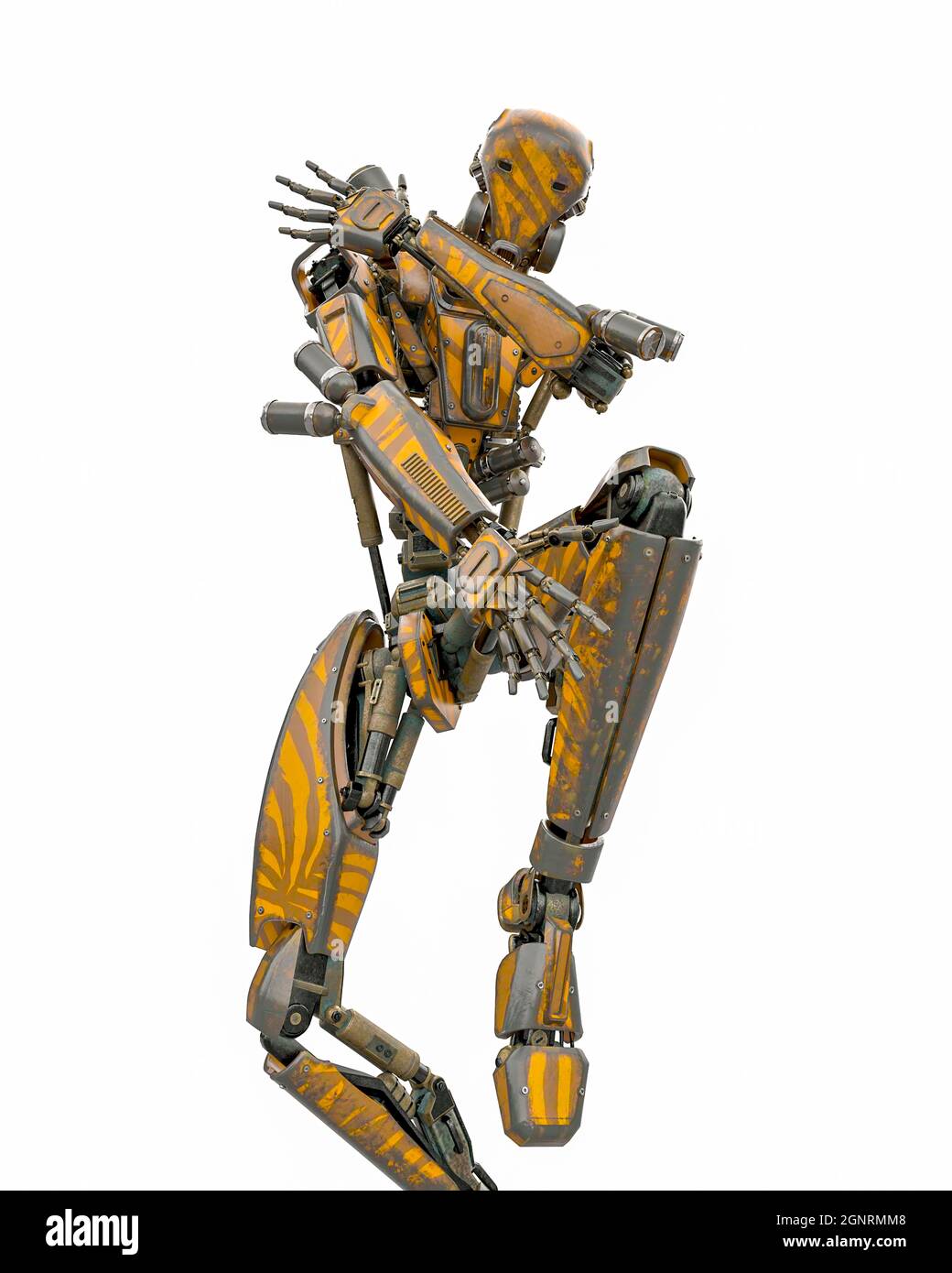 mega drone soldier robot dancing, 3d illustration Stock Photo - Alamy