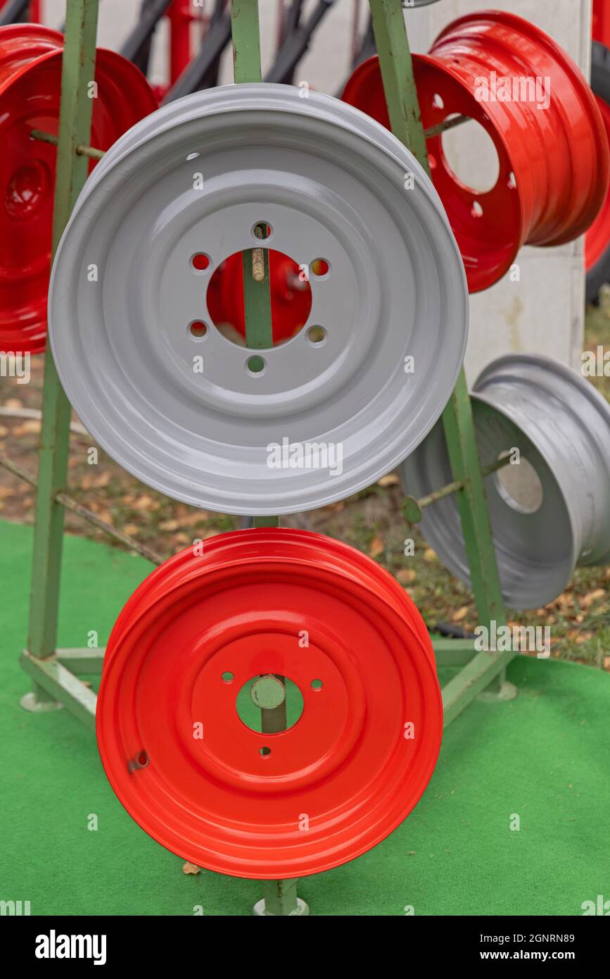 New Metal Rims for Tractor Trailer Agriculture Machines Stock Photo - Alamy